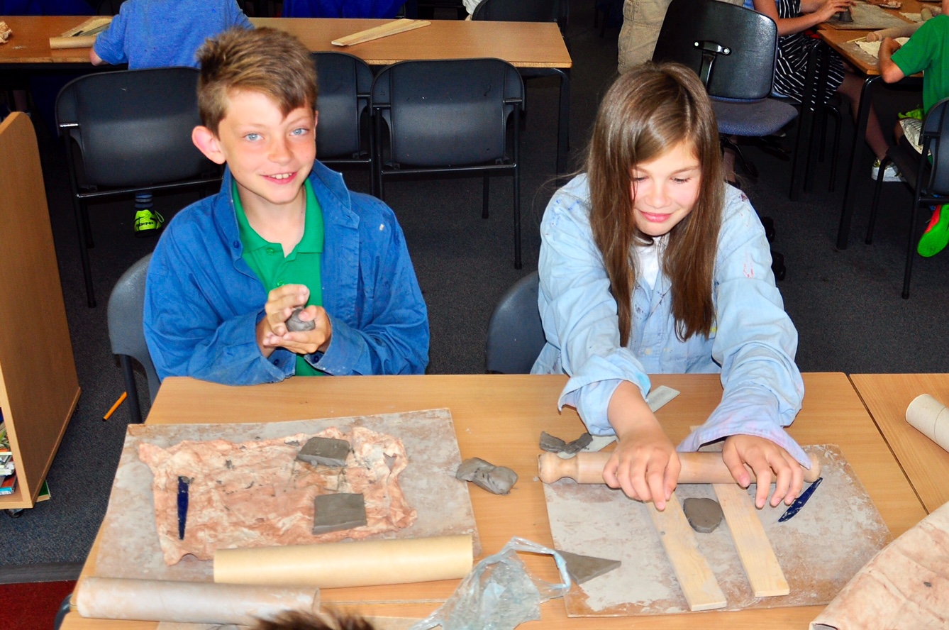 Year 5 hone their sculpting techniques. | Molescroft Primary School